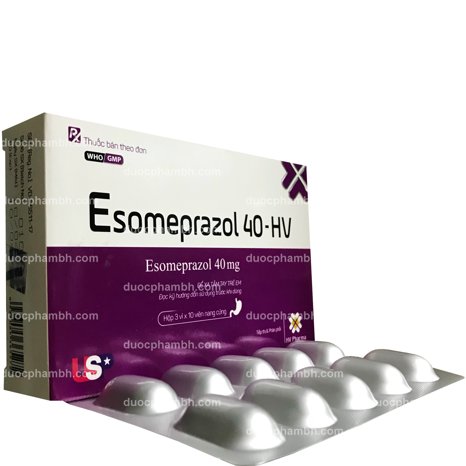 Esomeprazol 40mg - Hv Capsules Usp Pharma (h/30v)