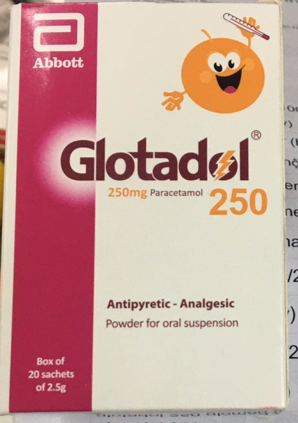 Glotadol 250 Abbott (hộp/20gói/2.5gram)