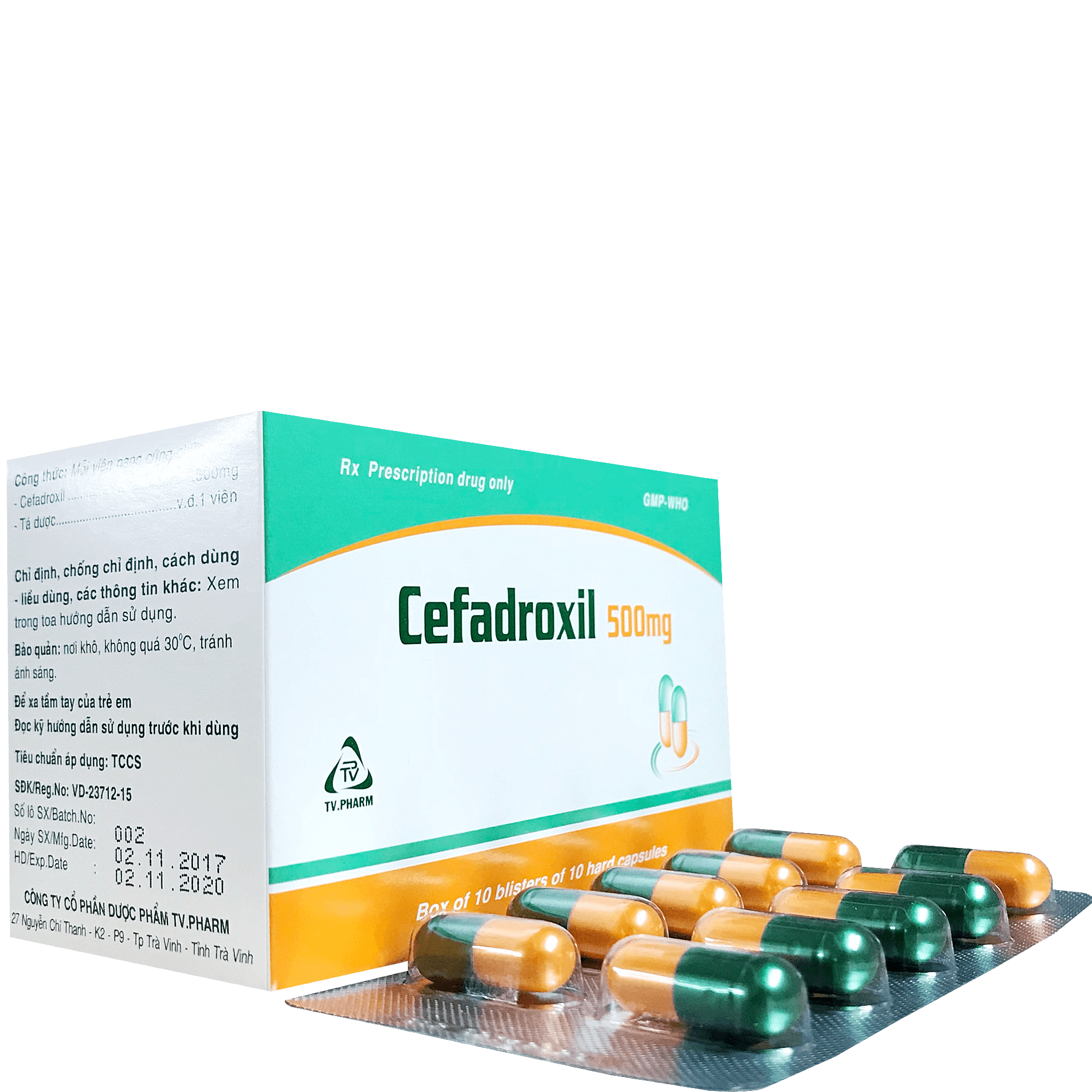 Cefadroxil 500 Mg Tv. Pharma (h/100v)