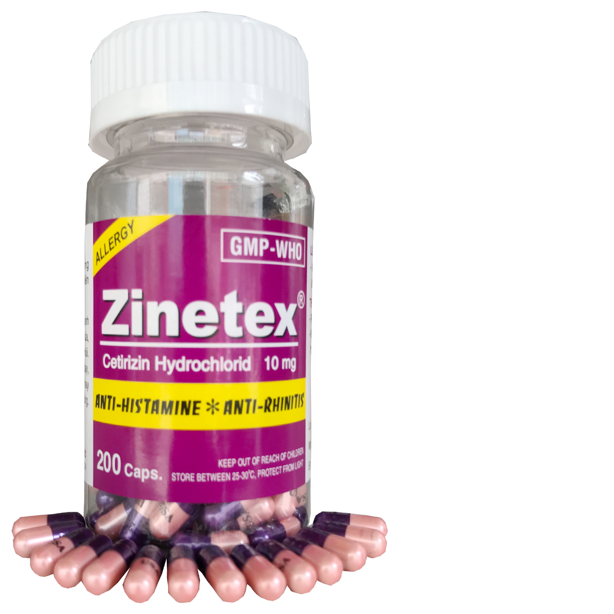 Zinetex Cetirizin Hcl 10mg Usanicpharma (c/200v)