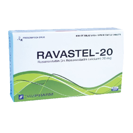 Ravastel Rosuvastatin 20mg Davipharm (h/30v)