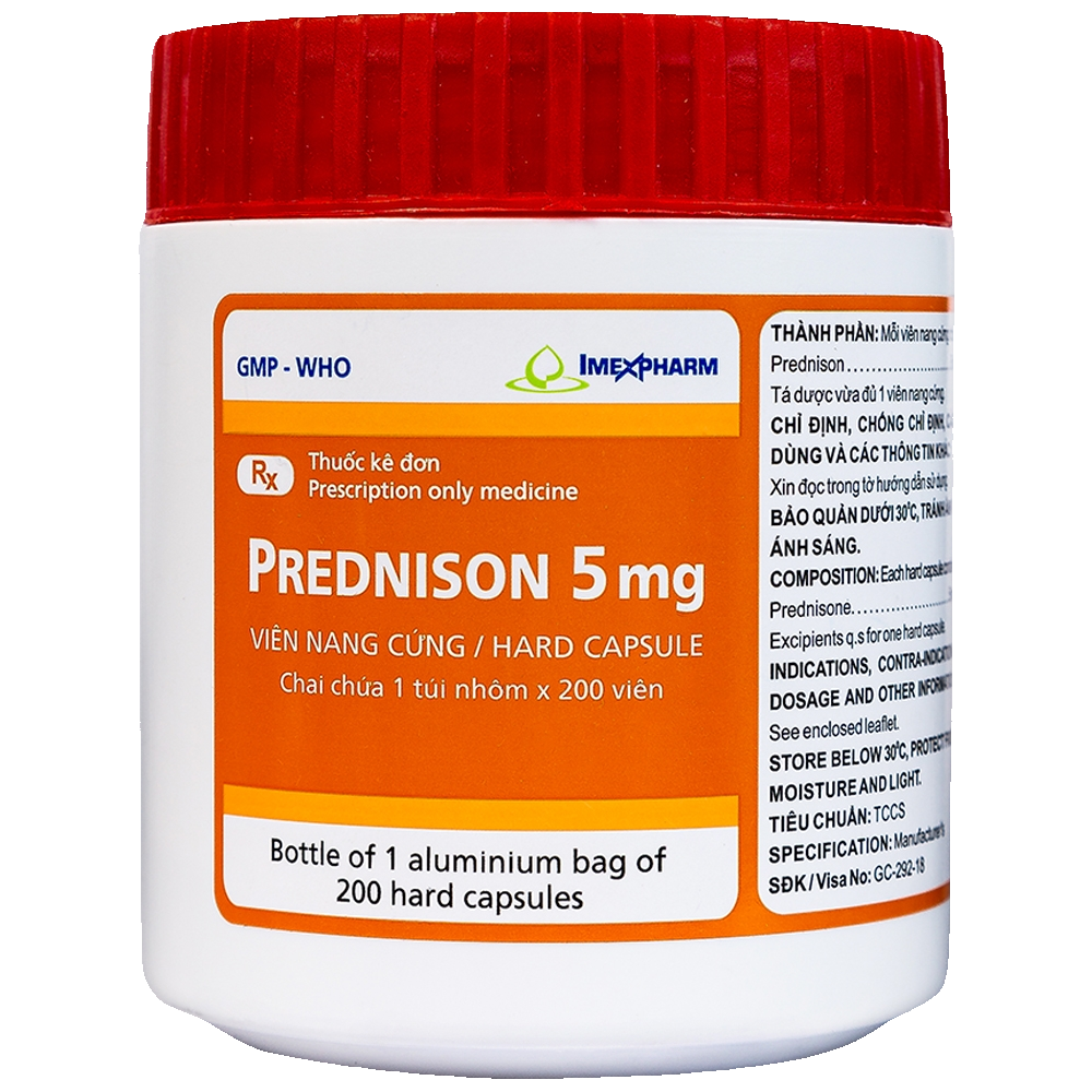Prednison 5mg Capsule Imexpharm (c/200v)