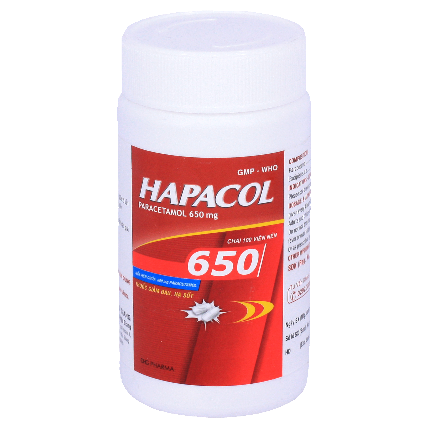 Hapacol 650mg Dhg (c/100v)