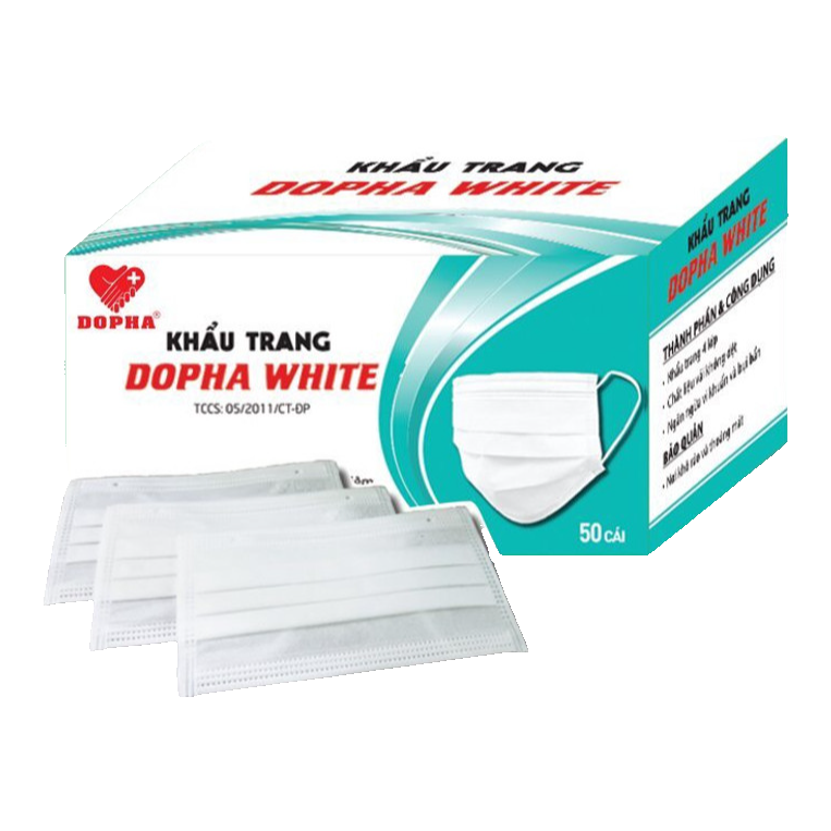 Khẩu Trang Dopha White (hộp/50cái)
